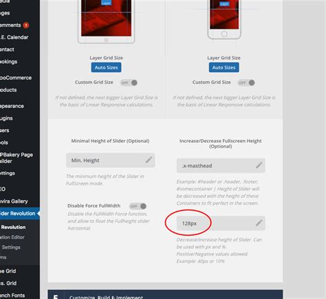 Full Page Slider Revolution But The Scroll Bottom Anchor Is Hidden