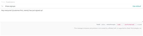 Slack Messages Getting Started Customer Io