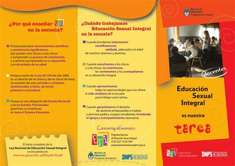 Educacion Sexual Integral Es Nuestra Tarea Docente Elias Calei Udocz