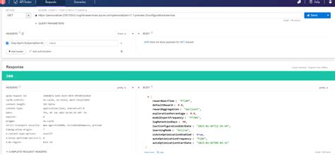 Personalizer Inference Explainability Invalid Service Error