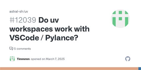 Do Uv Workspaces Work With Vscode Pylance · Issue 12039 · Astral Shuv · Github