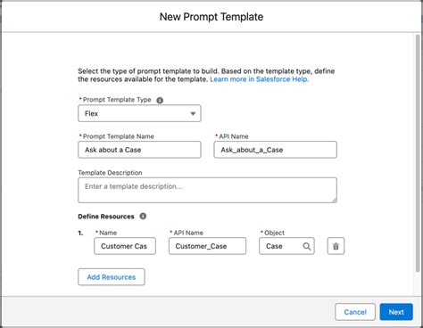 Create A Flex Prompt Template