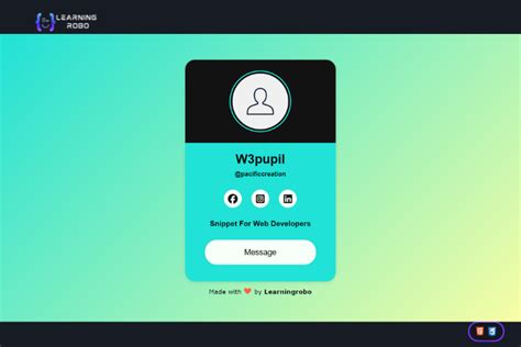 Personal Profile Card Using Html And Css