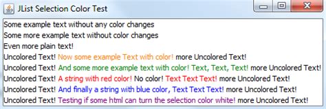 Java Swing Setting Selected Text Color With HTML Stack Overflow