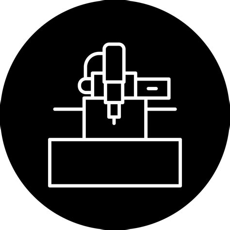 Cnc Machine Vector Icon Style Vector Art At Vecteezy