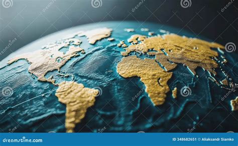 World Map Image With Earth Flat View Satellite Perspective Stock Illustration Illustration Of