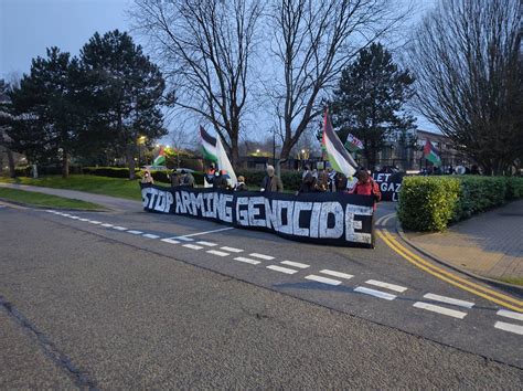 Gaza Protesters Blockade Weapons Factory In Bristol
