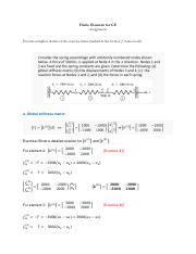 Finite Element Exercise Global Stiffness Matrix And Nodal Course Hero