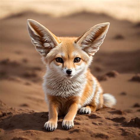 예쁜 사막여우 고립된 아름다움 프리미엄 Ai 생성 이미지