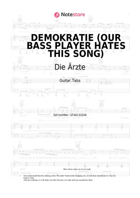 Demokratie Our Bass Player Hates This Song Die Ärzte Guitar Tabs At