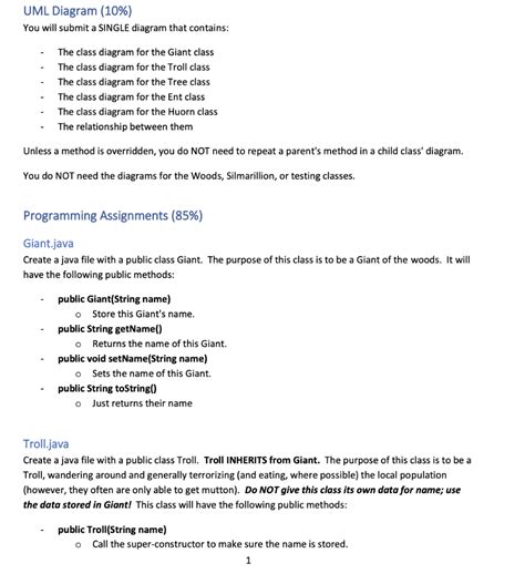 Solved Uml Diagram 10 You Will Submit A Single Diagram