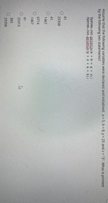 Solved Assume That The Following Variables Were Declared And Chegg