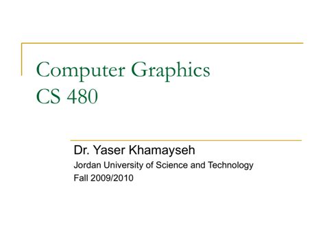 Computer Graphics Course Presentation CS