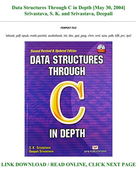 Epub Download Data Structures Through C In Depth May 30 2004