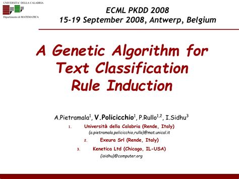 Ppt A Genetic Algorithm For Text Classification Rule Induction