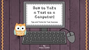 How To Take A Test On The Computer Tips For Test Success TPT