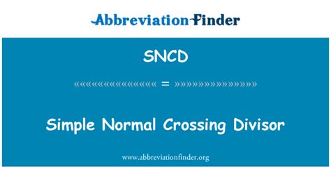 Sncd Significa Travesía Normal Simple Divisor Simple Normal Crossing Divisor