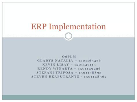 PPT ERP Implementation PowerPoint Presentation Free Download ID 2943364