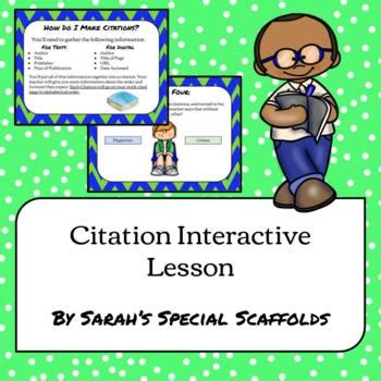 Citation Lesson Interactive Google Slide Show NO PREP TPT