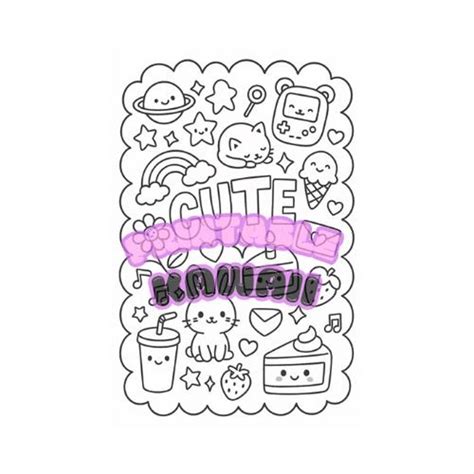 Kawaii Cute Coloring Page For Teens Printable Pdf Fun Doodles