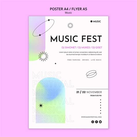 음악 축제 포스터 템플릿 무료 Psd 파일