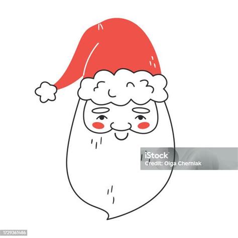 빨간 모자를 쓰고 큰 수염을 가진 귀여운 손으로 그린 산타클로스 12월에 대한 스톡 벡터 아트 및 기타 이미지 12월 가공의 인물 겨울 Istock