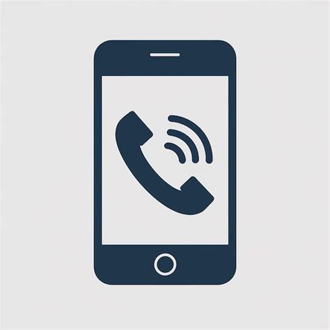 Smartphone With Blue Screen Showing Green Phone Icon Premium Ai Generated Vector