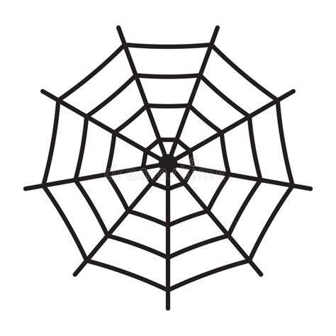 Spider Web Ilustration Halloween Vector Template Stock Vector