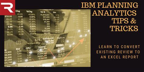 IBM Planning Analytics Tips Convert Existing View Directly To Reports