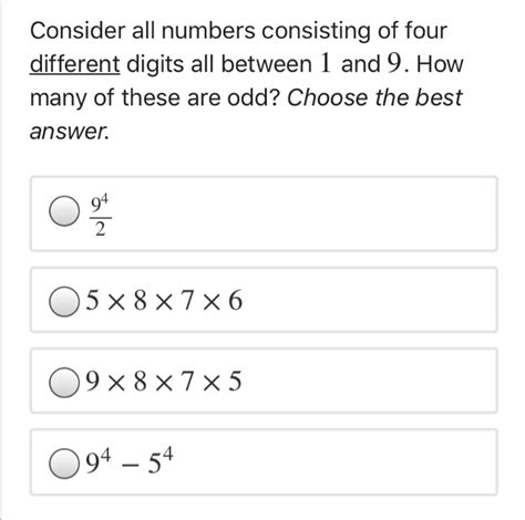 solved consider all numbers consisting of four different