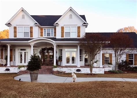 White House Black Trim Cedar Shutters At Larry Cyr Blog