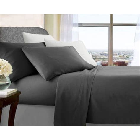 Ultra Soft Microfibre Sheet Set Double Charcoal Big W