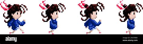 pixel art running