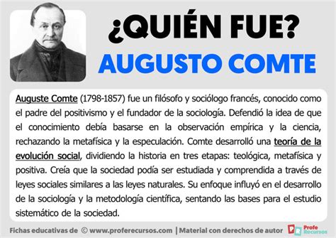 Quién Fue Augusto Comte