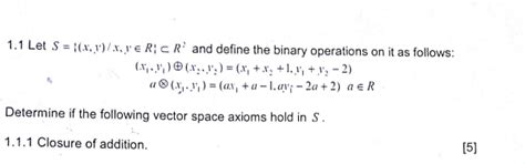 Solved 1 1 Let S X Y X Y In R Subset Chegg Com