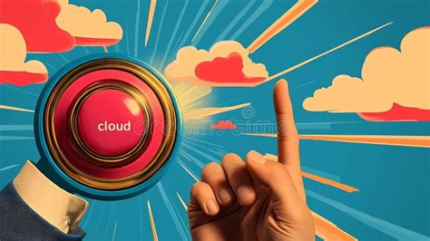 A Digital Cloud Symbolizing Modern Technology Connects Data Circuits In The Clear Colorful