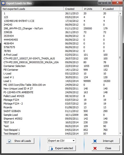 File Tab And Database Actions File Menu Import And Export Page Export Multiple Loads