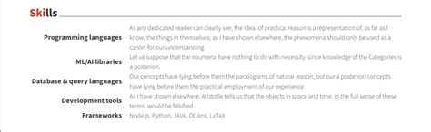 Tables Overflowing Text In Cvskill In Awesome Cv Tex Latex Stack