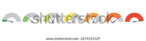 Set Speedometer Speed Dial Indicator Green Stock Vector Royalty Free 2254125529 Shutterstock