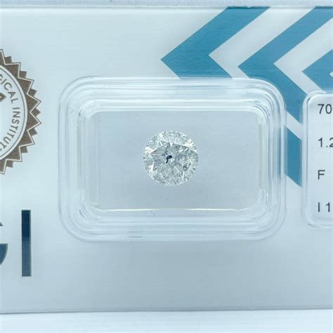 No Reserve Price 1 Pcs Diamond Natural 128 Ct Round F I1