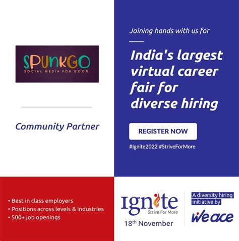 Spunk Go On Linkedin Our Partner We Ace Brings To You Ignite 2022 A Virtual Career