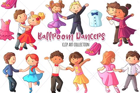Ballroom Dancers Clip Art Collection Graphic By Keepinitkawaiidesign