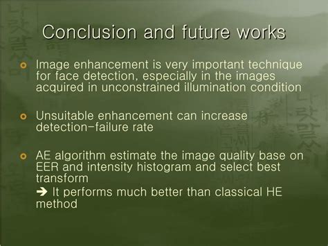 PPT An Adaptive Image Enhancement Algorithm For Face Detection