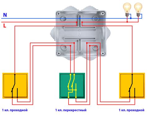 Схема подключения проходного выключателя с 3 мест 88 фото