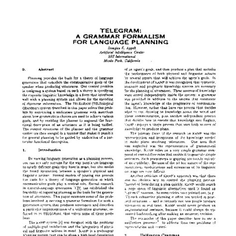 Telegram A Grammar Formalism For Language Planning Acl Anthology