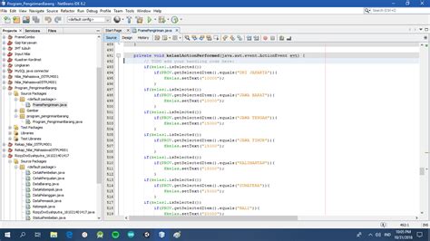Membuat Transaksi Pengiriman Barang Melalui Program Netbeans