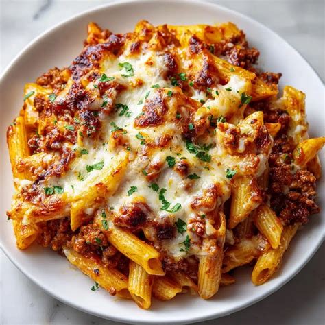 Cheesy Ground Beef Pasta Skillet Easy One Pan Dinner Recipe