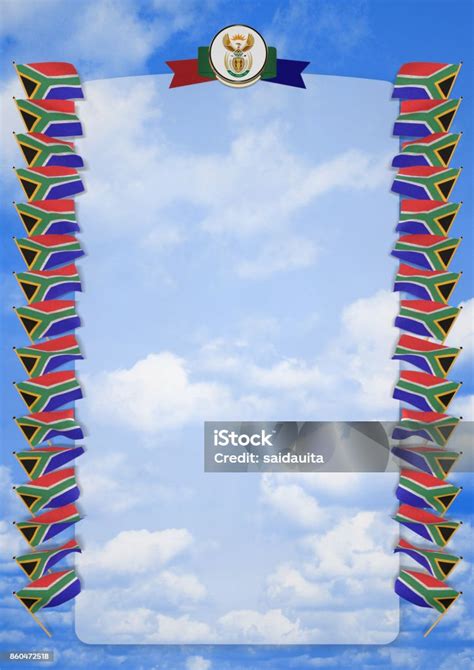 프레임과 깃발 그리고 팔의 외 투의 남아프리카 공화국 국경 3 차원 일러스트 레이 션 공란에 대한 스톡 사진 및 기타 이미지 공란 교육 남아프리카공화국 Istock