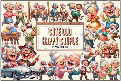 Cute Old Happy Couple Sublimation Bundle Graphic By Ds Art Creative Fabrica