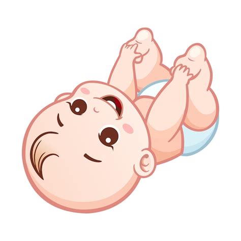 아기의 벡터 일러스트 레이 션 프리미엄 벡터